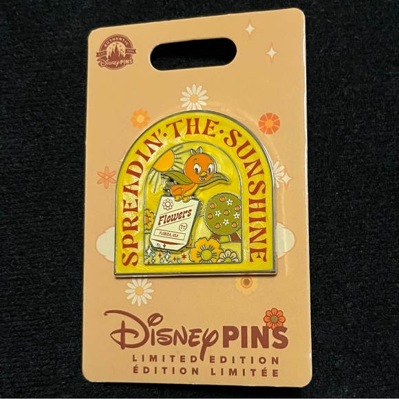 Disney | Accessories | Disney Orange Bird Pin Epcot Flower Garden 223 ...